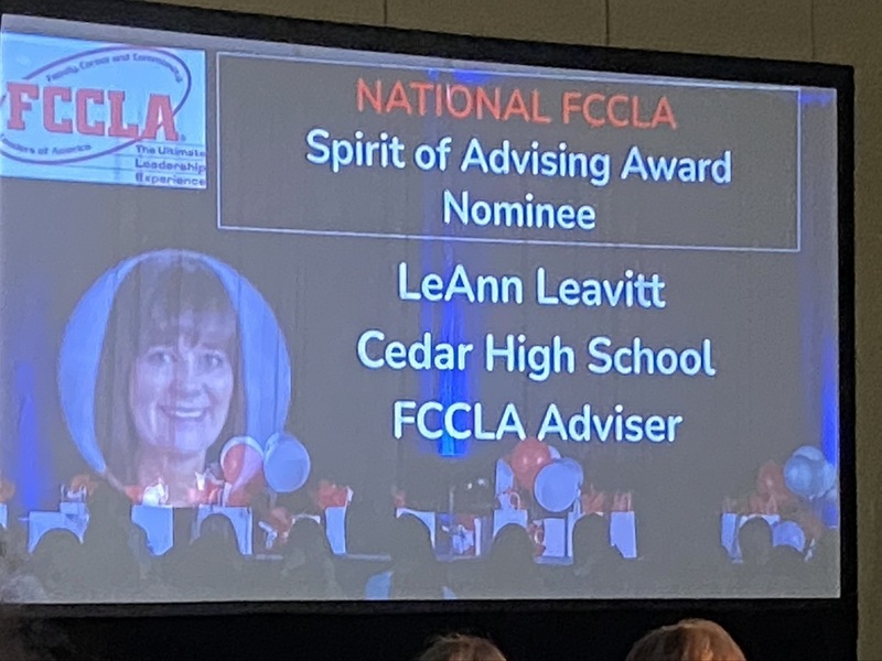 Mrs. Leavitt Awarded Spirit of Advising Award! | Cedar High School